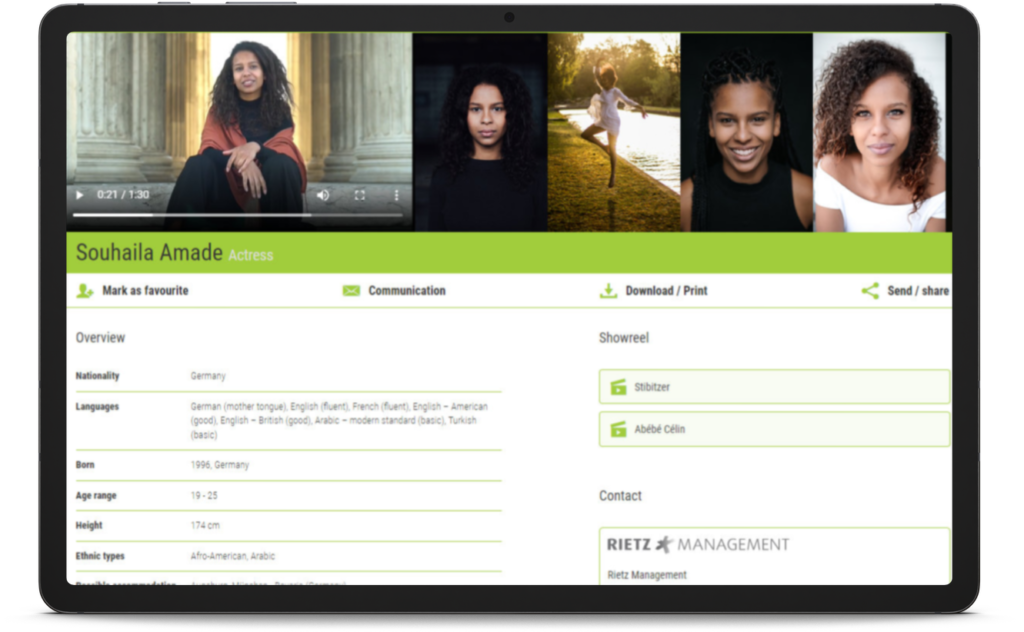 e‑TALENTA for actors